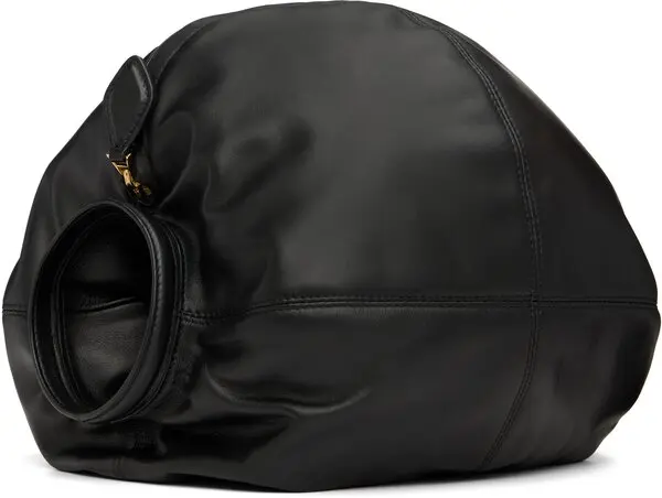 Alaïa Paneled Polished Leather Clutch - Black
