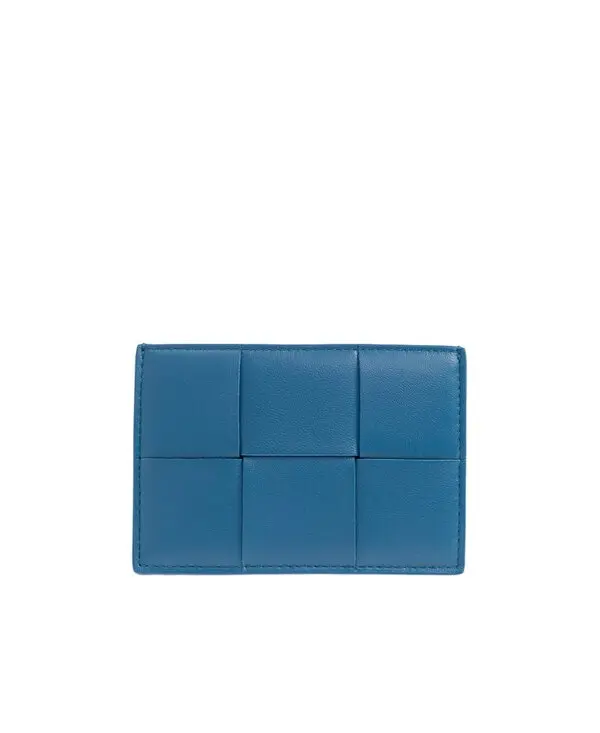 Bottega Veneta Intrecciato Leather Cardholder - Blue