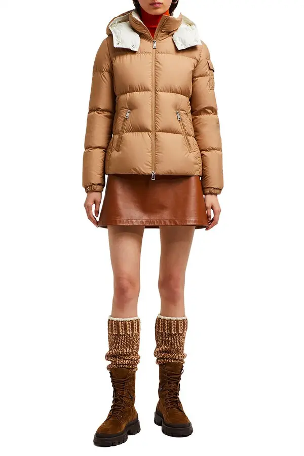 Moncler Fourmines Zip-up Quilted Jacket - Brown