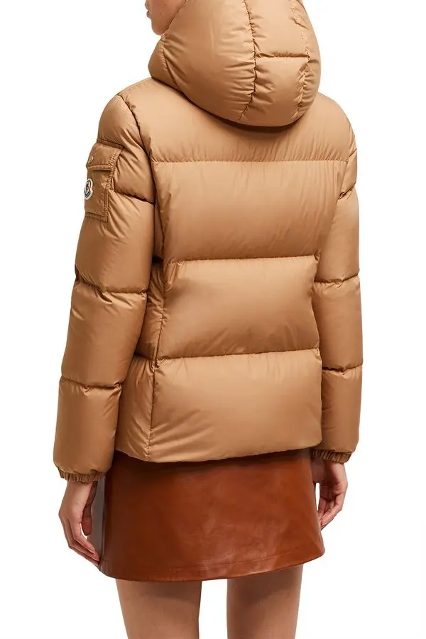 Moncler Fourmines Zip-up Quilted Jacket - Brown