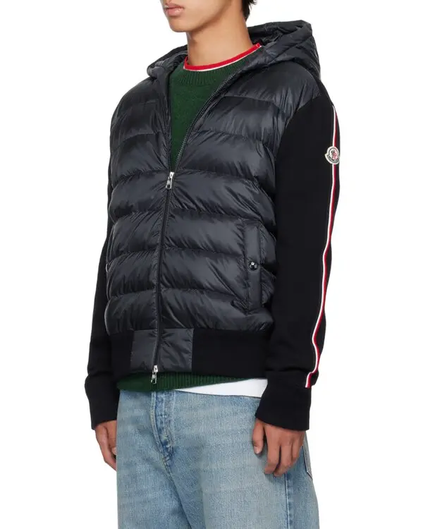 Moncler Knitted Zip-up Padded Hoodie
