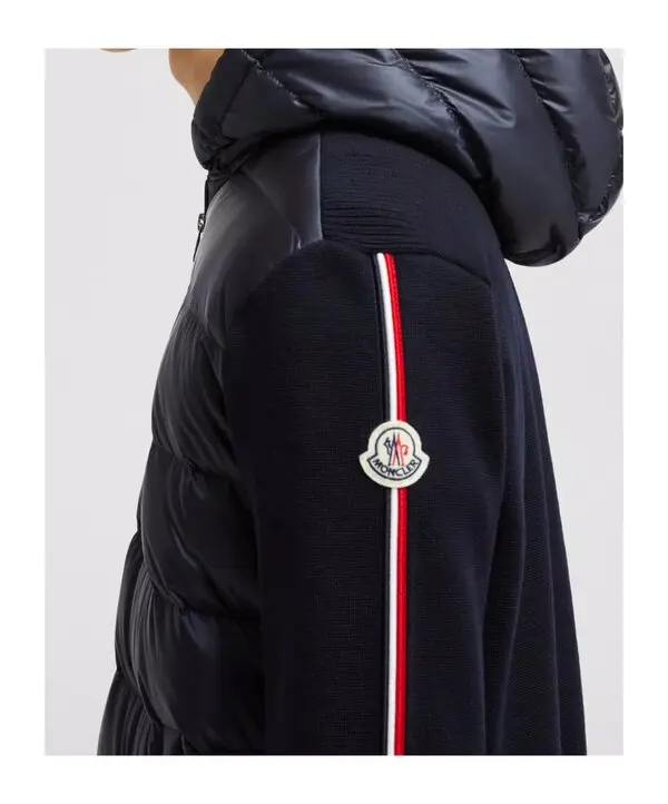 Moncler Knitted Zip-up Padded Hoodie