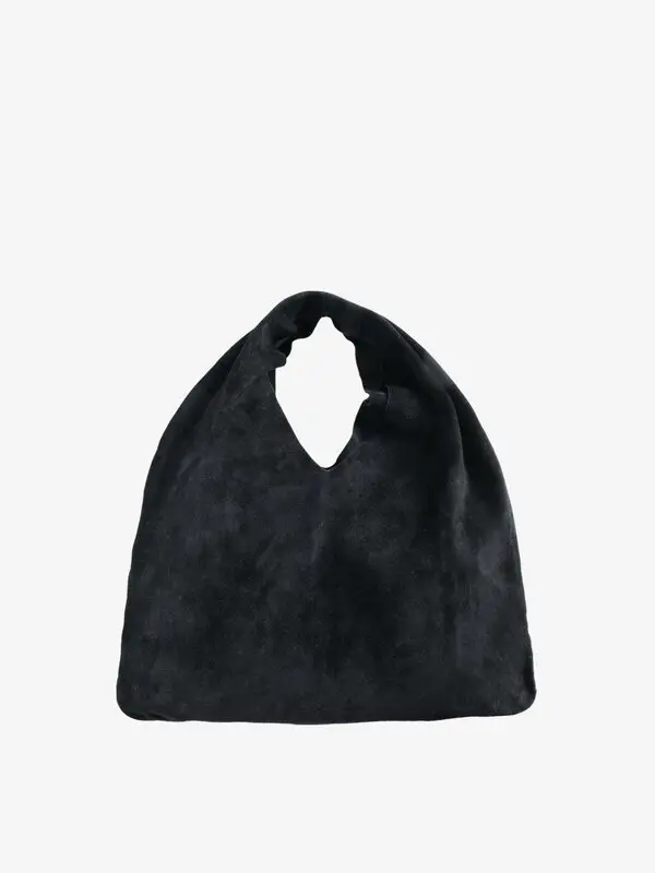 THE ROW Suede Slouchy Shoulder Bag - Black