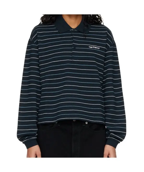 Carhartt Mabel Striped Knitted Polo Top