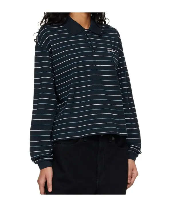 Carhartt Mabel Striped Knitted Polo Top