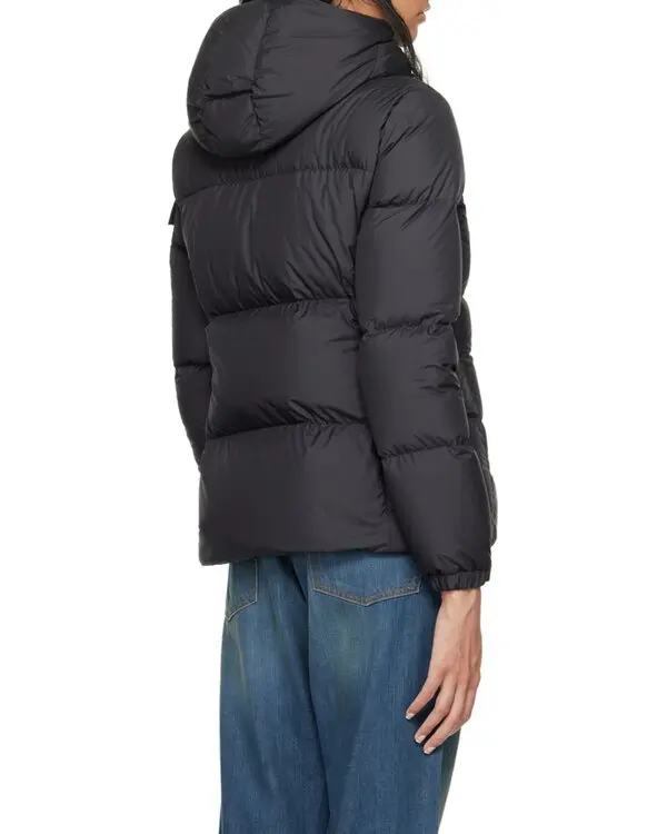 Moncler Fourmines Logo Patch Padded Jacket - Black