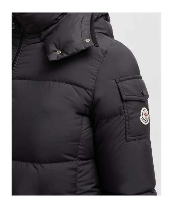 Moncler Fourmines Logo Patch Padded Jacket - Black