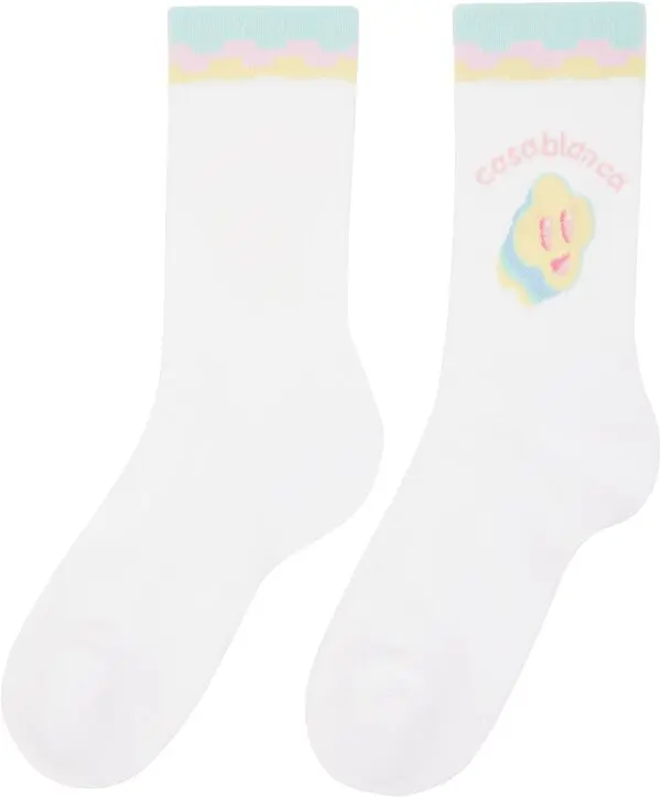 Casablanca Logo Trim Socks