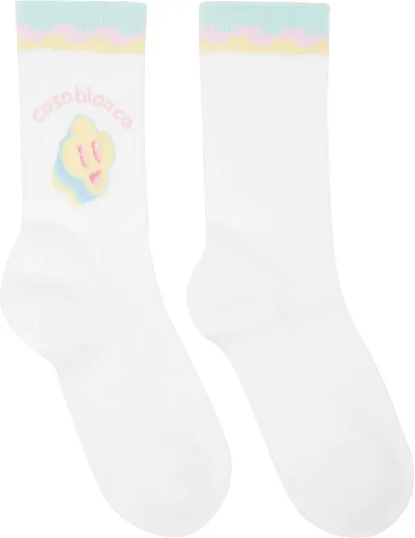 Casablanca Logo Trim Socks