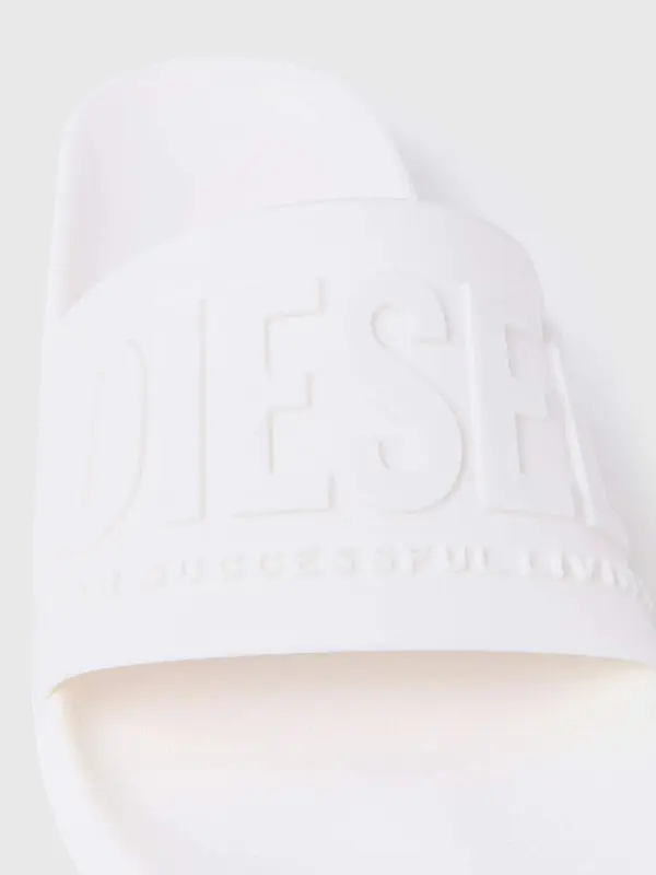 DIESEL® Embossed-logo Pool Sliders