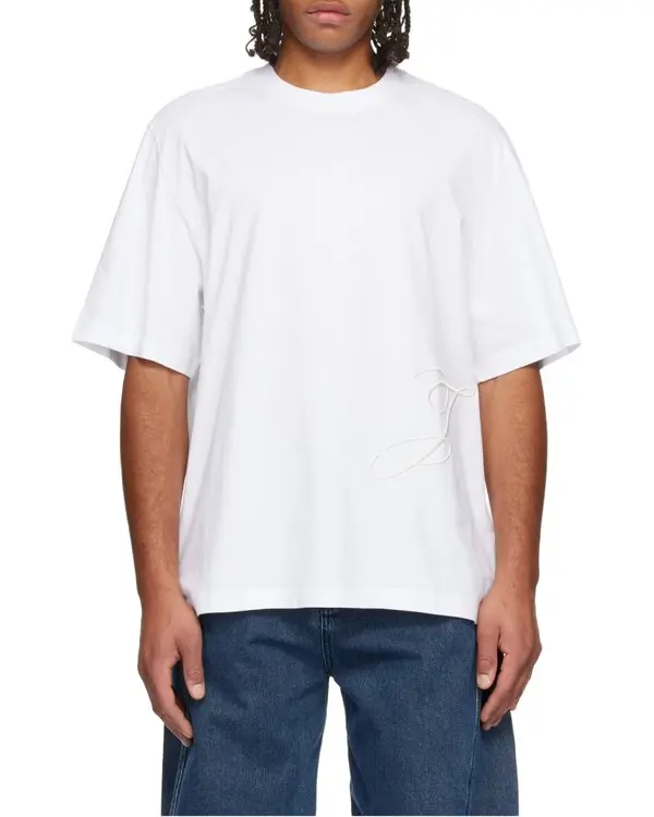 Jacquemus Logo Embroidered Straight Hem T-shirt