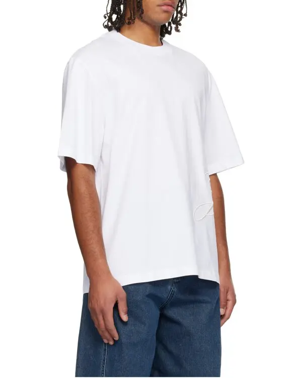 Jacquemus Logo Embroidered Straight Hem T-shirt