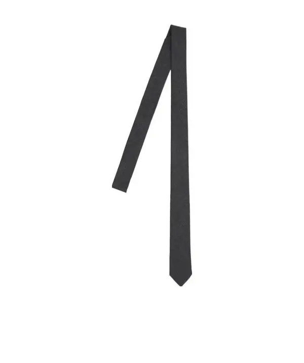 Thom Browne Super 120s Stripe Detailed Twill Necktie - Dark Gray
