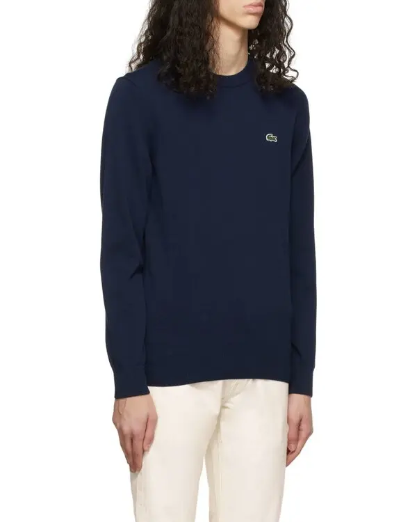 Lacoste Logo Round Neck Sweater - Black