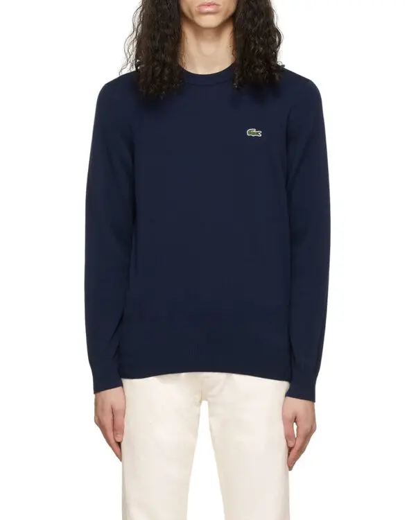 Lacoste Logo Round Neck Sweater - Black
