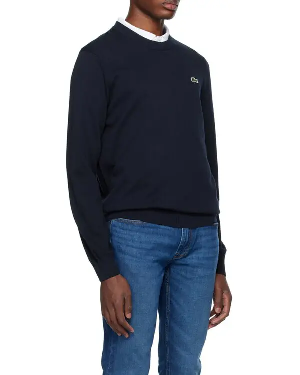 Lacoste Logo Round Neck Sweater - Black