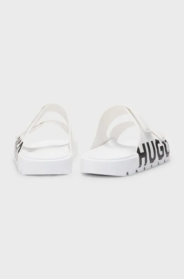 Hugo Boss Evander Double-strap Slides - White