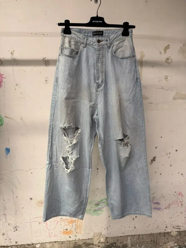 Balenciaga Distressed Baggy Jeans
