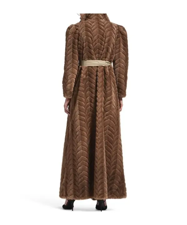 Balenciaga Faux Fur Maxi Coat
