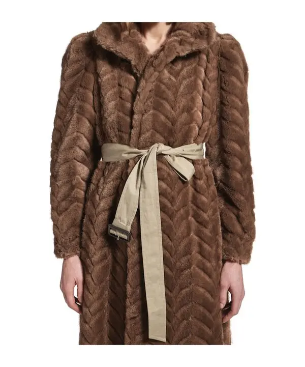 Balenciaga Faux Fur Maxi Coat