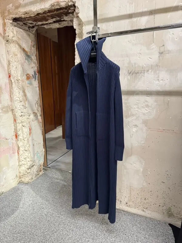 Balenciaga Ribbed-knit Long Cardigan