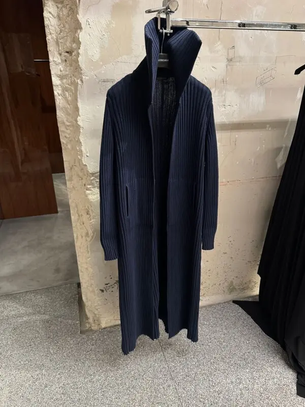 Balenciaga Ribbed-knit Long Cardigan