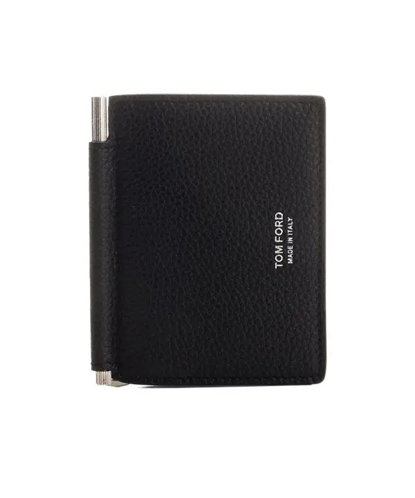 TOM FORD Logo Printed Money-clip Wallet - Black