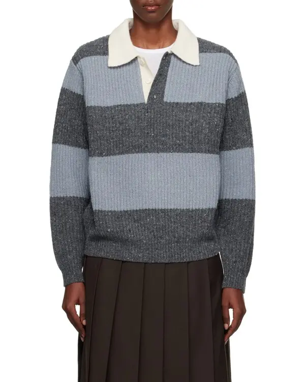 DUNST Striped Knit Sweater