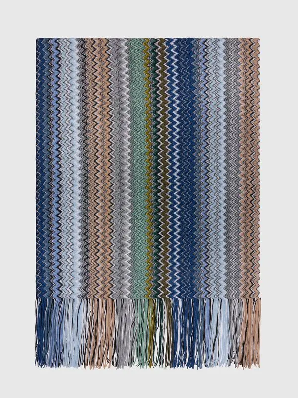 Missoni Zig Zag Wool-blend Scarf With Fringes