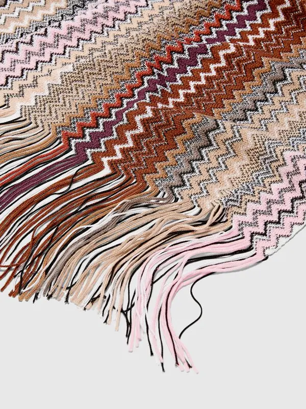 Missoni Zig Zag Wool-blend Scarf With Fringes - Multicoloured