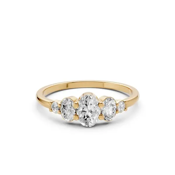 AYA FINE JEWELRY Camille Lab Created Diamond Five Stone Ring - Yellow