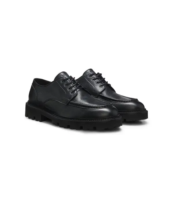 BOSS Leather Derby Shoes With Lug Sole