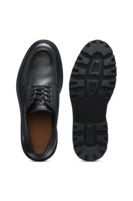 BOSS Leather Derby Shoes With Lug Sole