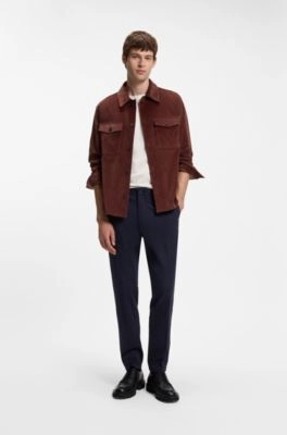 BOSS Relaxed-fit Overshirt In Stretch Corduroy