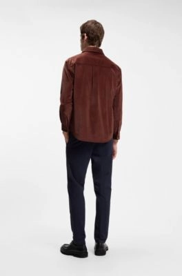 BOSS Relaxed-fit Overshirt In Stretch Corduroy
