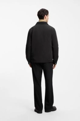 Hugo Oversized-fit Overshirt In Water-repellent Canvas