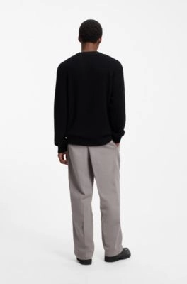 Hugo Relaxed-fit Cotton Sweater With Raglan Sleeves