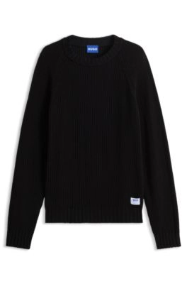 Hugo Relaxed-fit Cotton Sweater With Raglan Sleeves