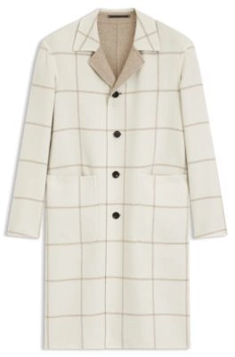 BOSS Reversible Relaxed-fit Coat In Virgin Wool And Cashmere