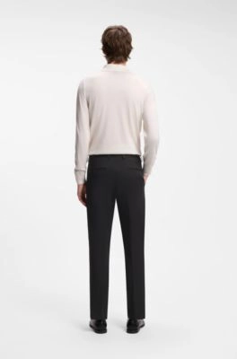 BOSS Straight-fit Pants In Italian Stretch Cotton