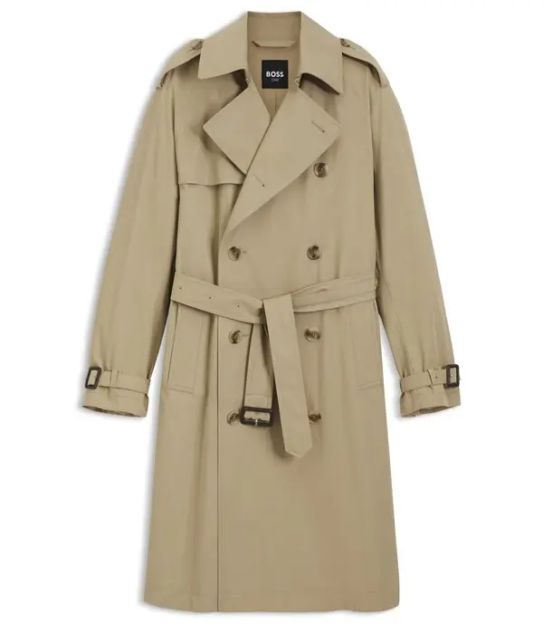 BOSS Cotton Twill Trench Coat