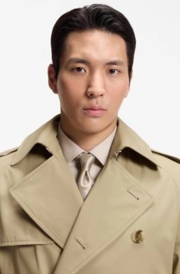 BOSS Cotton Twill Trench Coat
