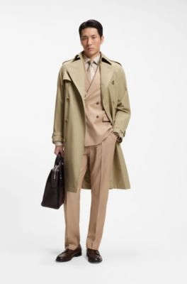 BOSS Cotton Twill Trench Coat