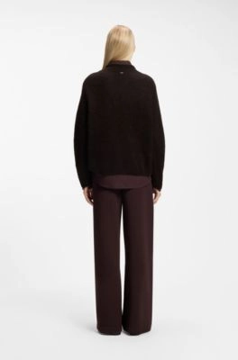 BOSS Alpaca-blend Mock Neck Sweater