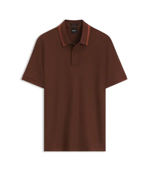 BOSS Regular-fit Polo Shirt In Structured Cotton Piqu