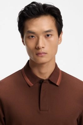 BOSS Regular-fit Polo Shirt In Structured Cotton Piqu