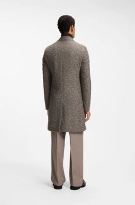 BOSS Slim-fit Coat In Italian Jersey With Virgin Wool