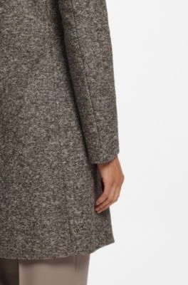 BOSS Slim-fit Coat In Italian Jersey With Virgin Wool