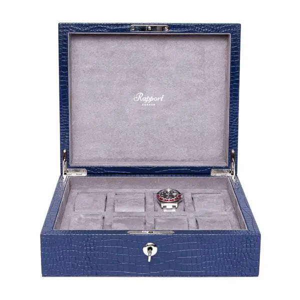 RAPPORT LONDON Brompton Eight Watch Box - Blue