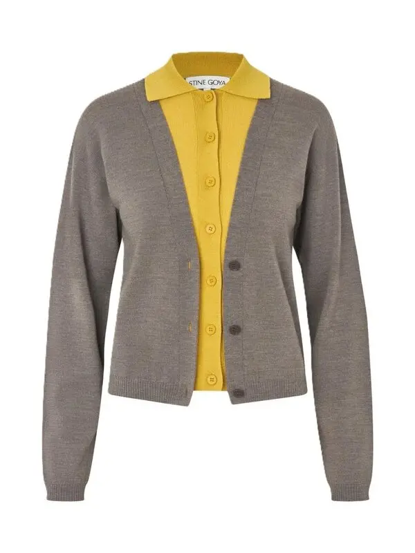 Stine Goya Layered Long Sleeve Cardigan